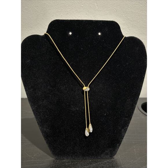 Swarovski | Jewelry | Swarovski Crystal Necklace Tear Drop Pendants ...